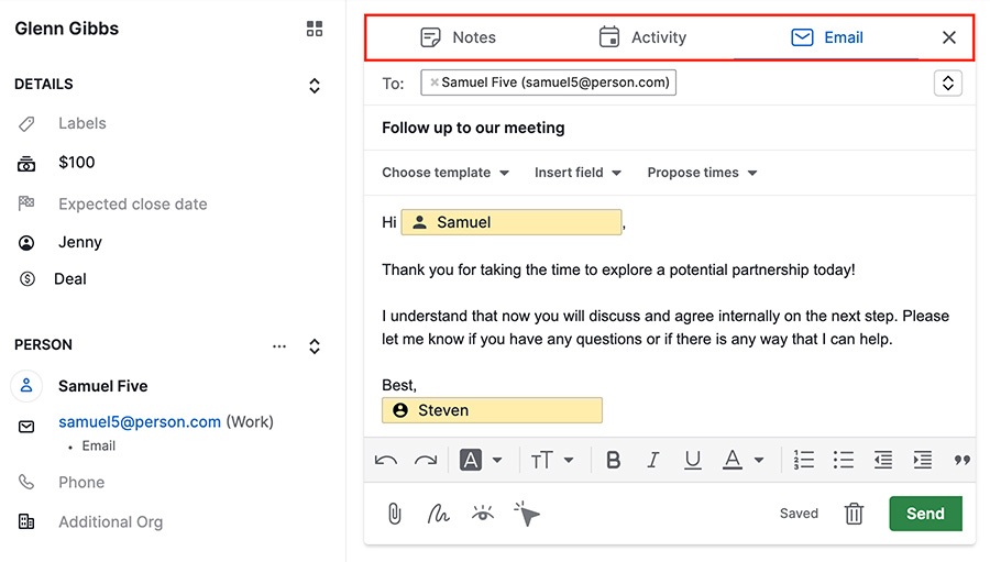 Contextual view - Knowledge Base | Pipedrive